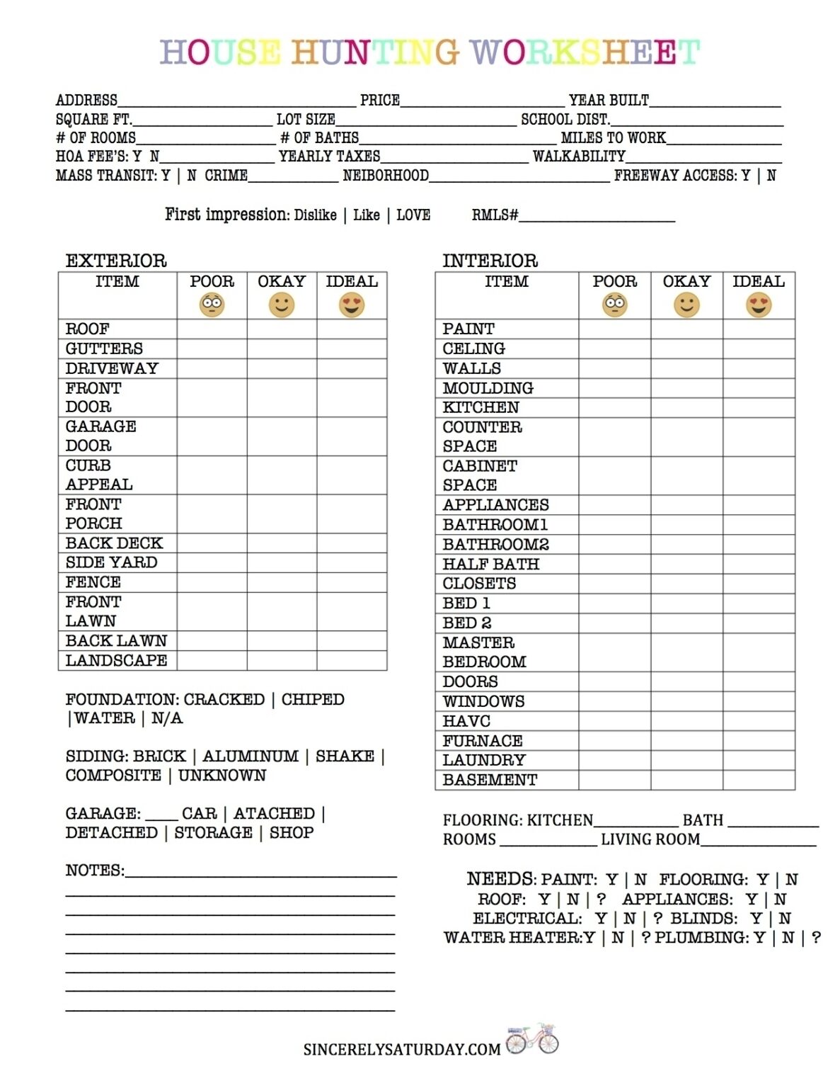 Using a House Hunting Checklist to Simplify the Home Buying Process ...